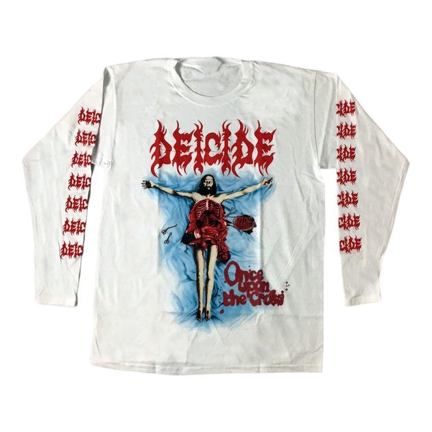 Deicide - Once Upon The Cross (uncensored white) long sleeve – Night ...