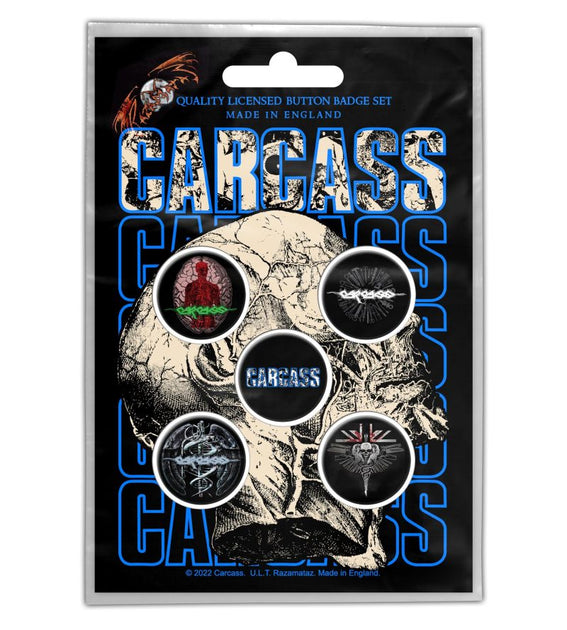 Carcass - Necro Head button pack – Night Shift Merch