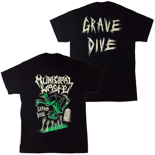 Municipal Waste - Glow Grave Dive t-shirt – Night Shift Merch