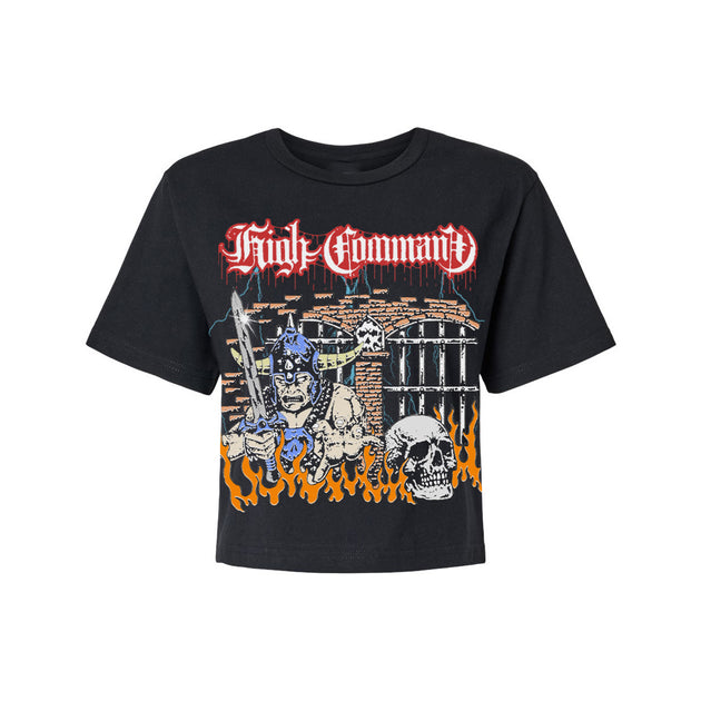 High Command - Through Flames ladies cropped t-shirt – Night Shift Merch