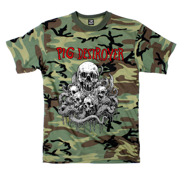 Pig Destroyer - Camo Skulls t-shirt – Night Shift Merch