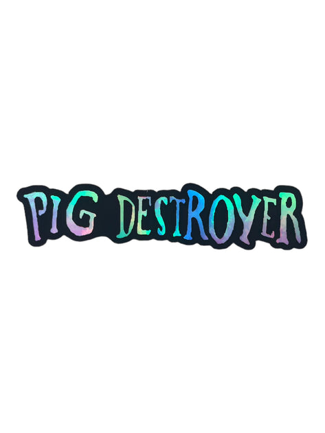 Pig Destroyer - Metallic Logo sticker – Night Shift Merch