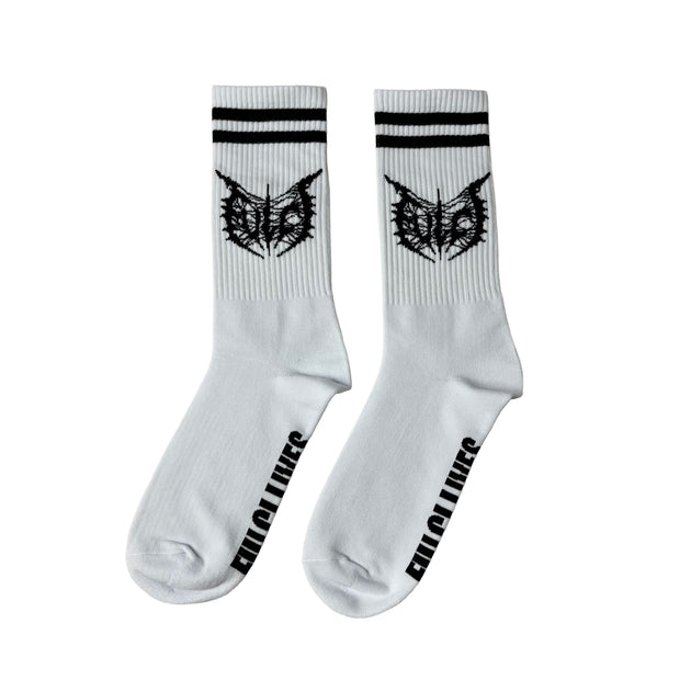 Fulci - Logo (White) socks – Night Shift Merch