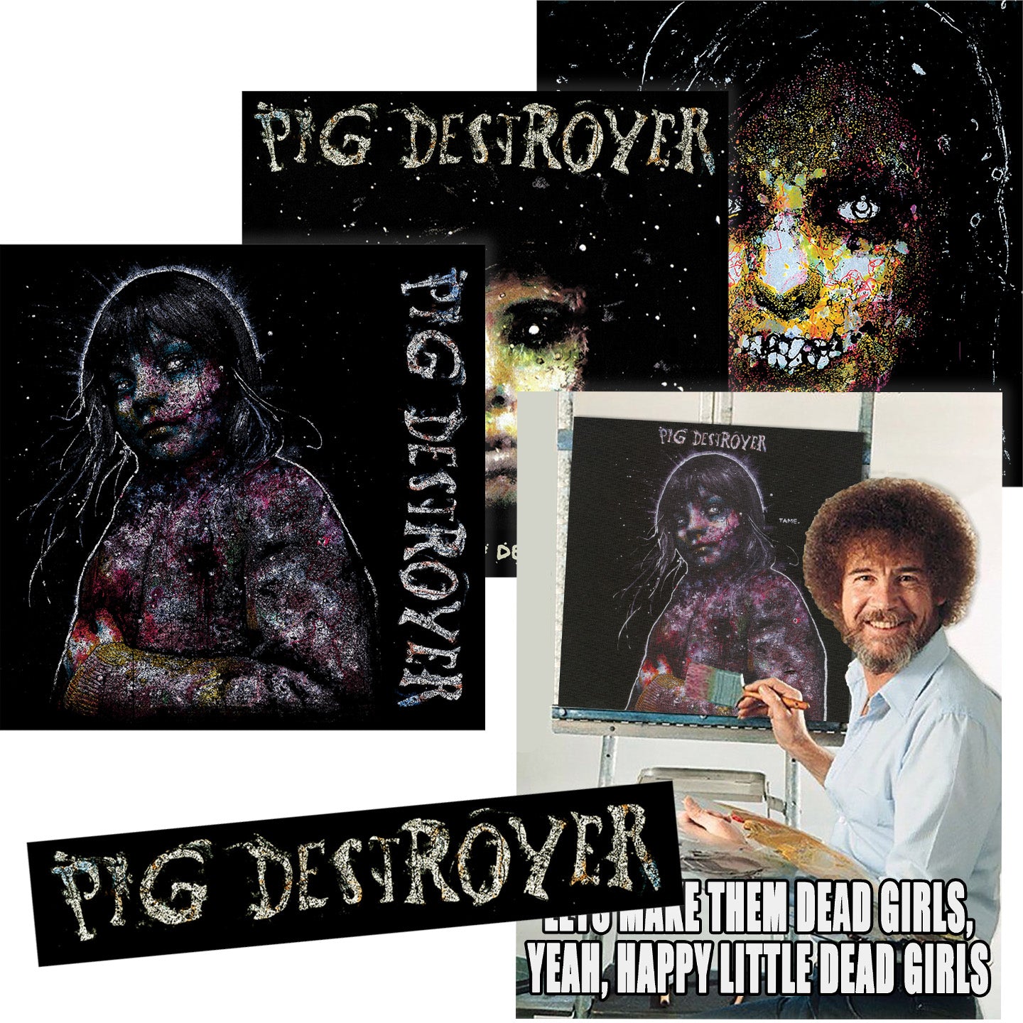 Pig Destroyer - Painter Of Dead Girls sticker pack – Night Shift Merch