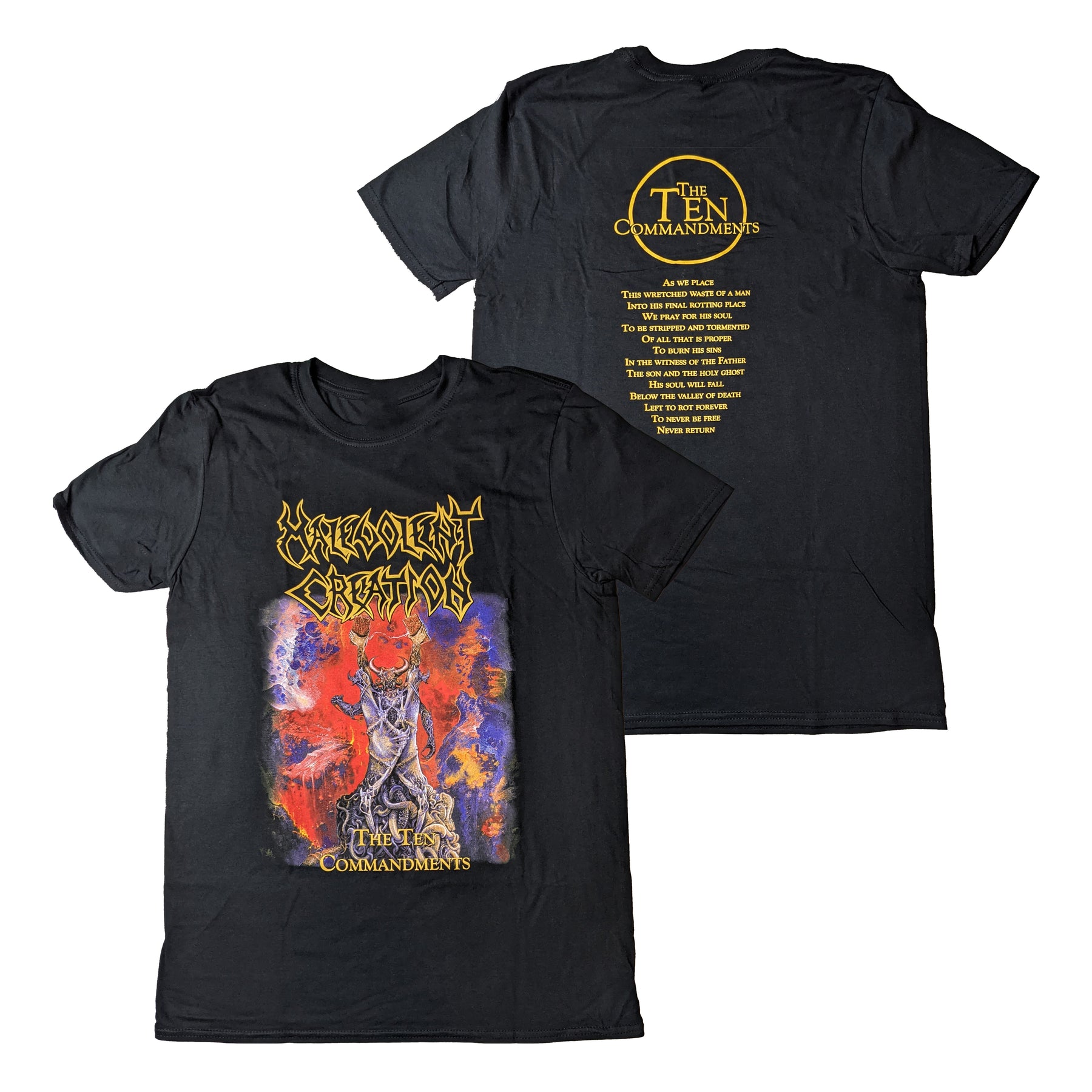 Malevolent Creation - The Ten Commandments t-shirt – Night Shift Merch